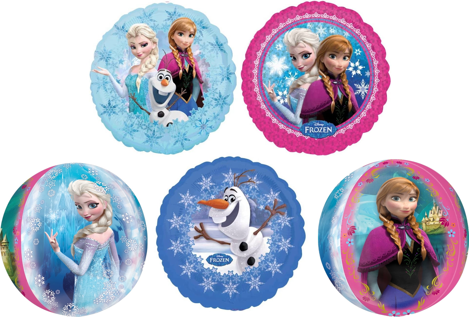 Anagram Frozen Elsa Anna and Olaf 5pc Birthday Party Supplies Balloon ...