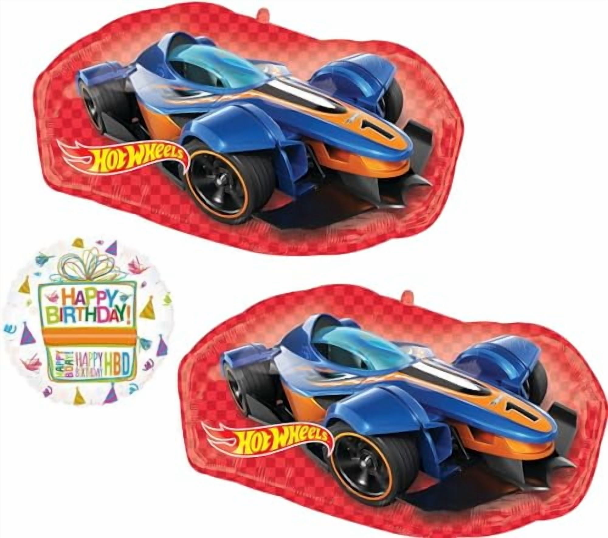 Anagram Hot Wheels 3 pc Birthday Party Balloon Bouquet Decorations ...