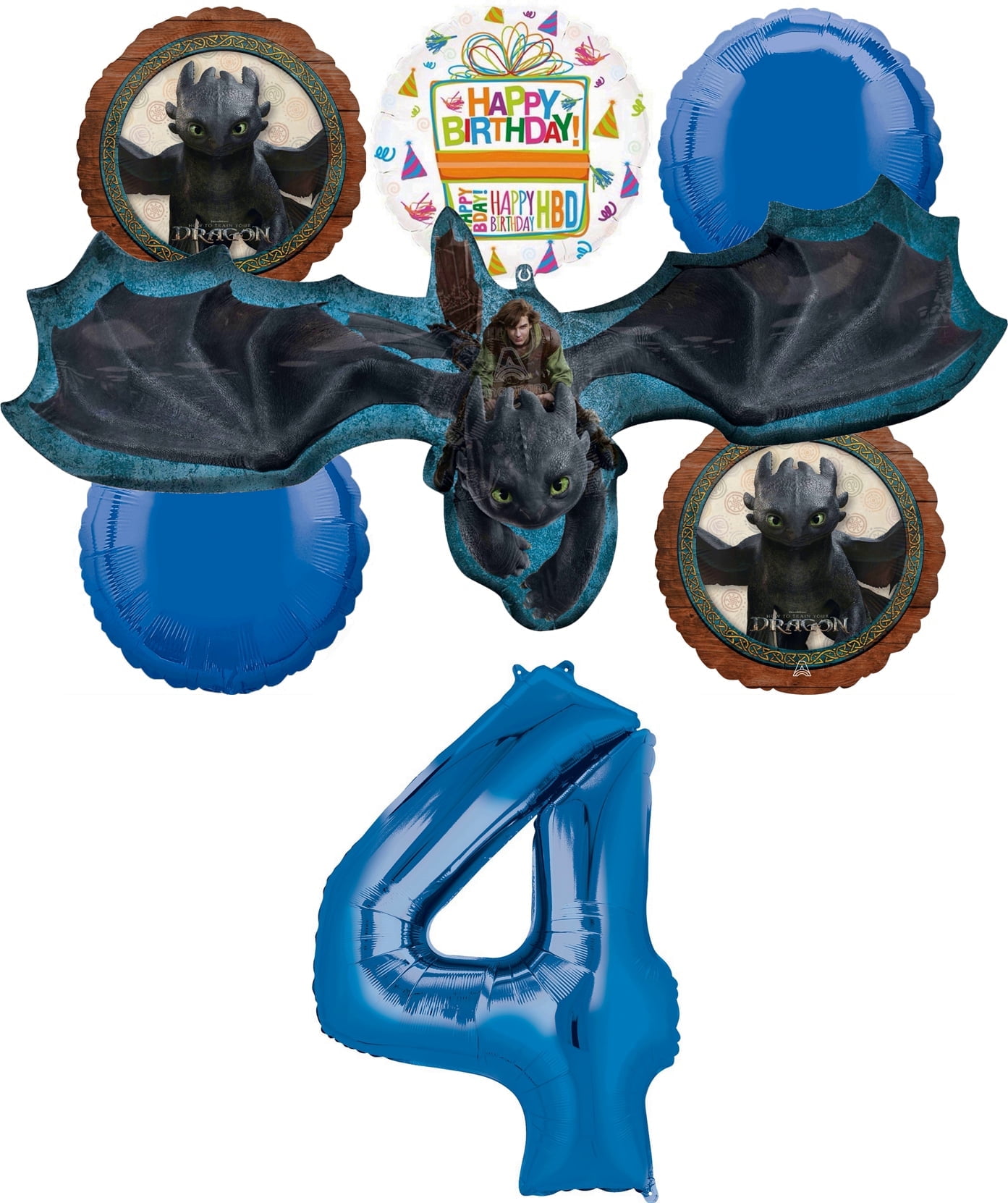 Anagram How to Train Your Dragon 4th Birthday Party Supplies Hiccup and ...
