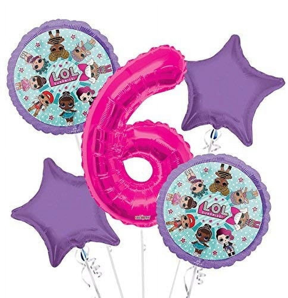 Anagram LOL Surprise Balloon Bouquet, Pink, 6 pcs, Birthday Party ...