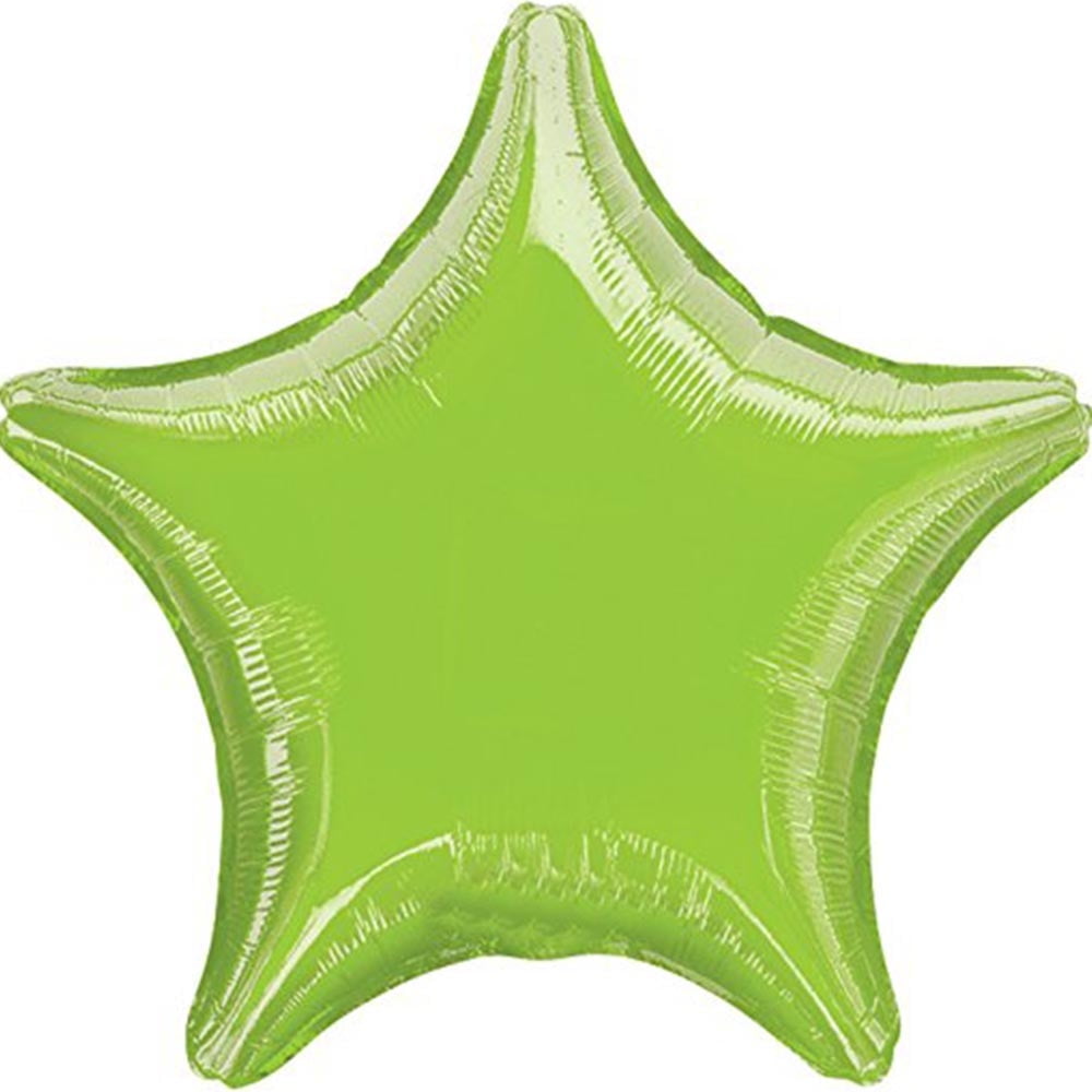 Anagram Metallic Jr Shape Solid Mylar Lime Green 19" Football Star Foil ...