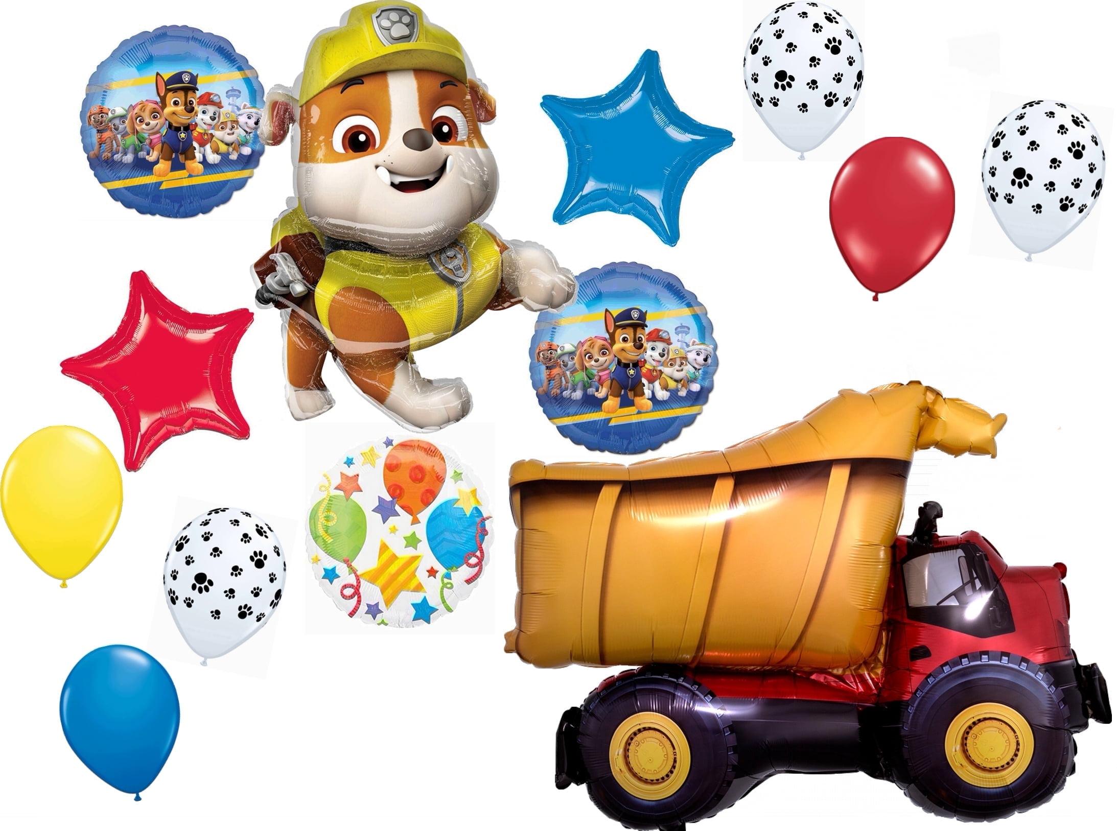 Anagram Paw Pups Rubble and Dump Truck on Patrol Birthday Party ...