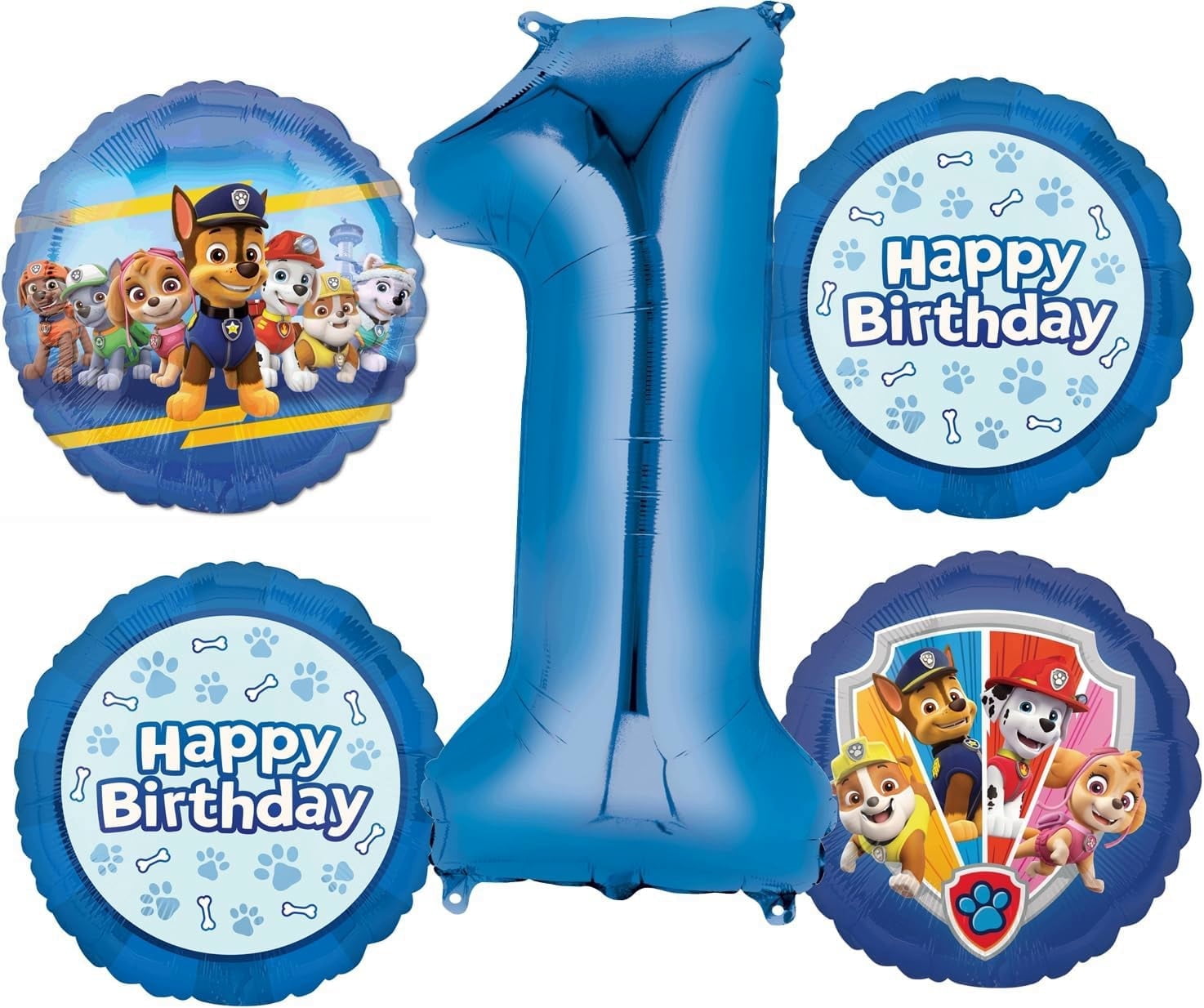 Anagram Paw Pups on Patrol 1st Birthday Party Supplies Chase Marshall ...