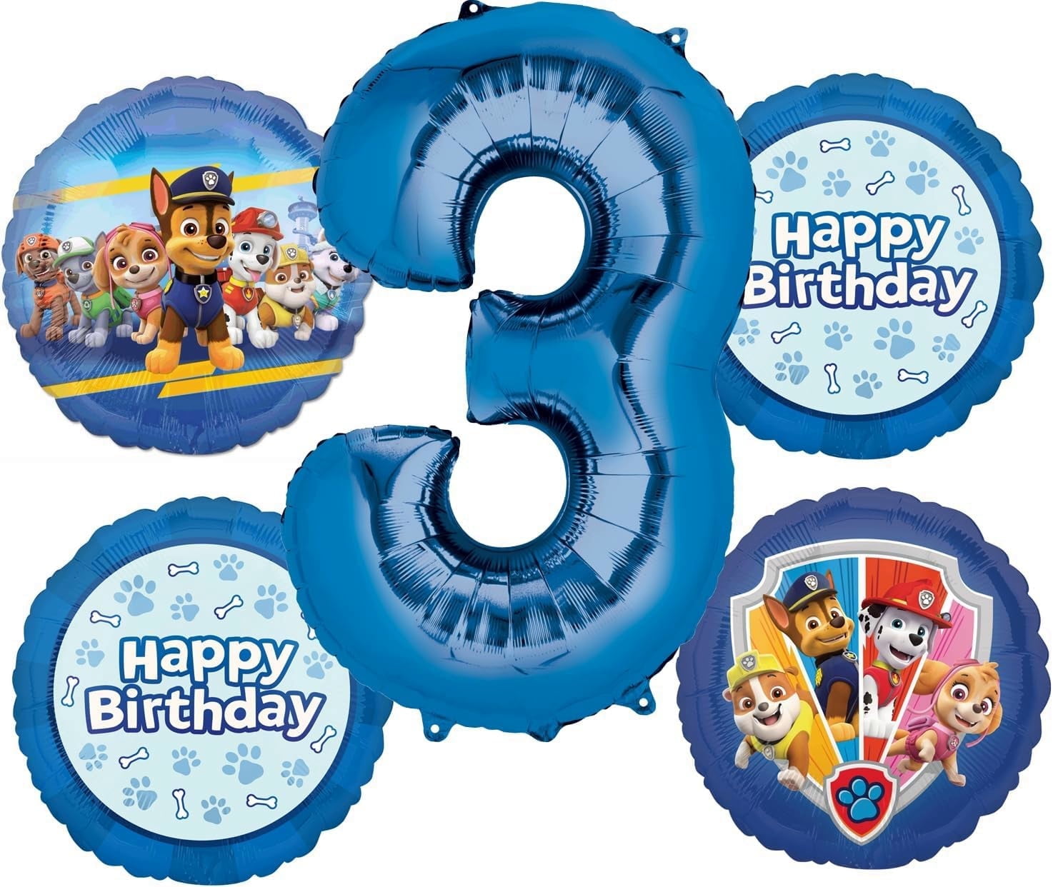 Anagram Paw Pups on Patrol 3rd Birthday Party Supplies Chase Marshall ...