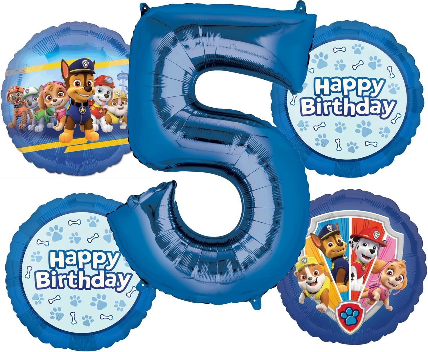 Anagram Paw Pups on Patrol 5th Birthday Party Supplies Chase Marshall ...