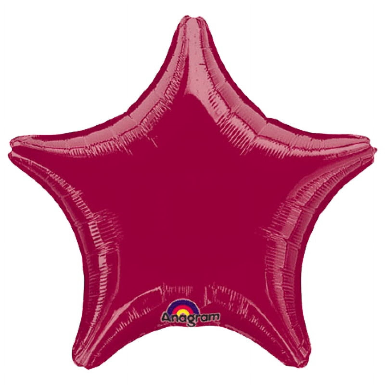 Anagram Shiny Standard Shape Mylar Burgundy 19" Football Star Foil ...