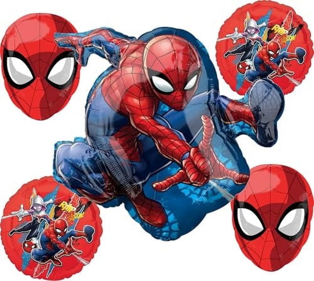 Anagram Spider-Man in Action Birthday Party Supplies 5 pc Balloon Bouquet Decorations - Walmart.com