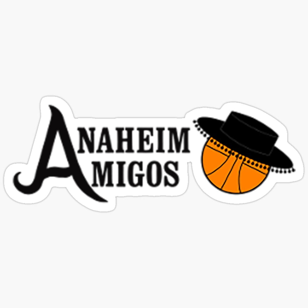 Anaheim Amigos Vintage Basketball Logo Aba Sticker Phone Decal Water ...