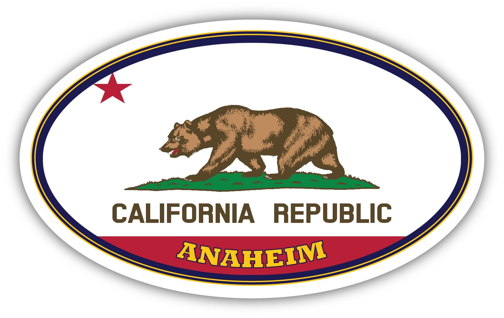 Anaheim City California State Flag | CA Flag Orange County Oval State ...