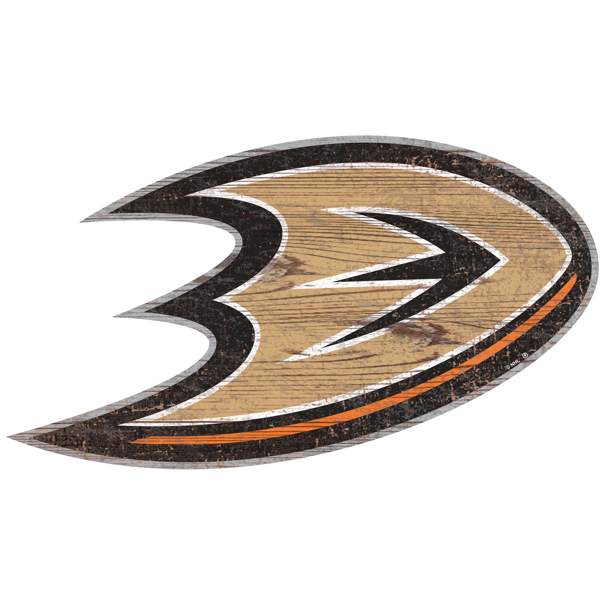 Anaheim Ducks 24'' x 24'' Distressed Logo Cutout Sign - Walmart.com