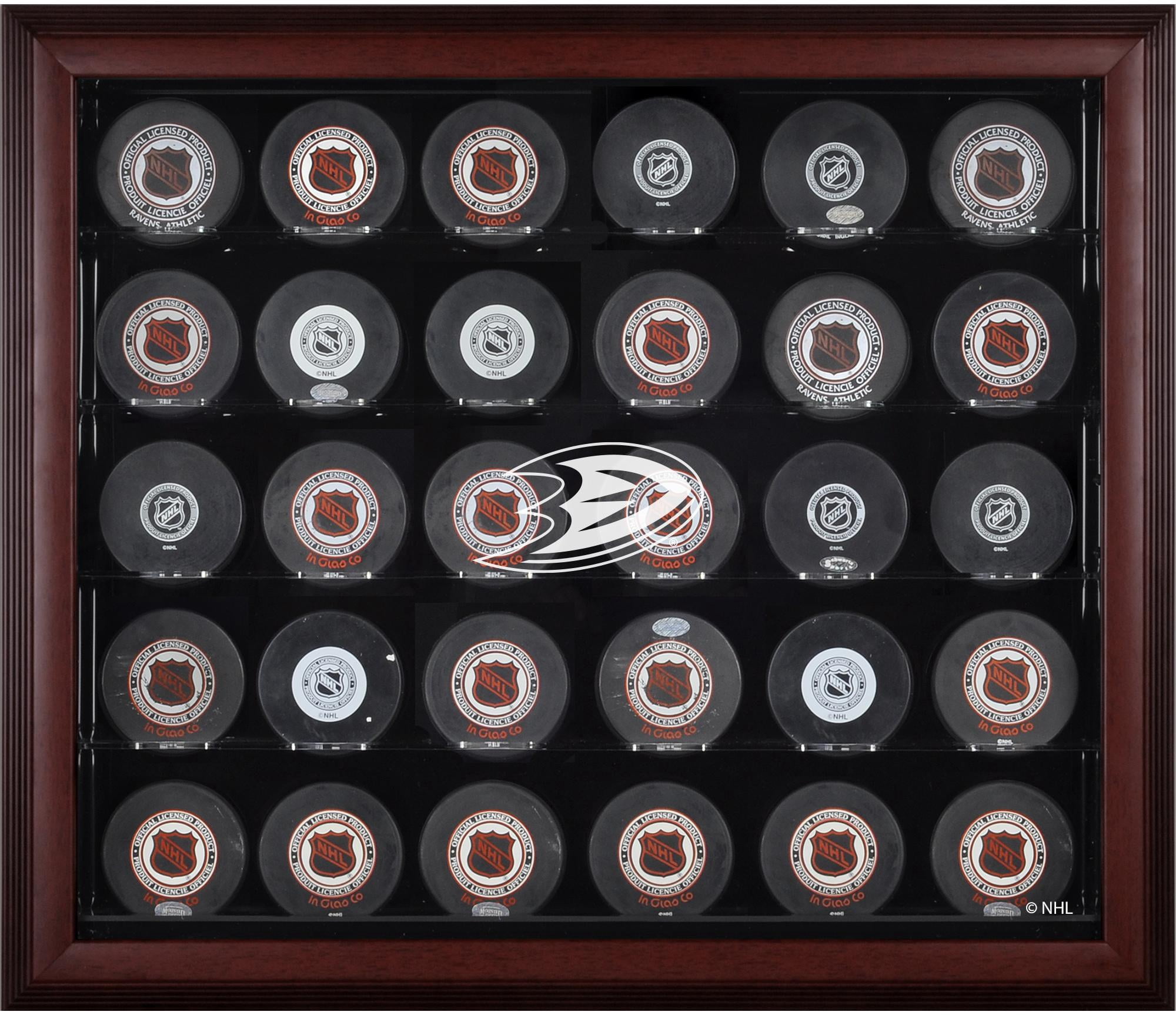 Anaheim Ducks 30-Puck Mahogany Display Case - Walmart.com