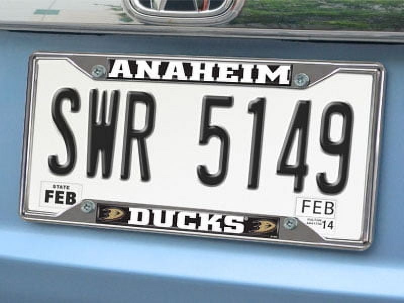 Anaheim Ducks Chrome Metal License Plate Frame, 6.25in x 12.25in ...