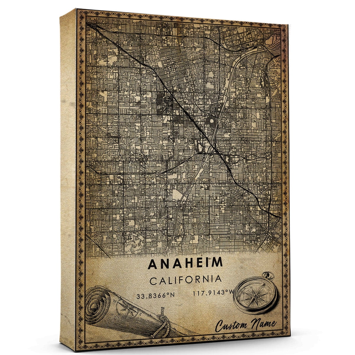 Anaheim Map Poster, California Map Art Poster, Canvas, Anaheim Map City ...