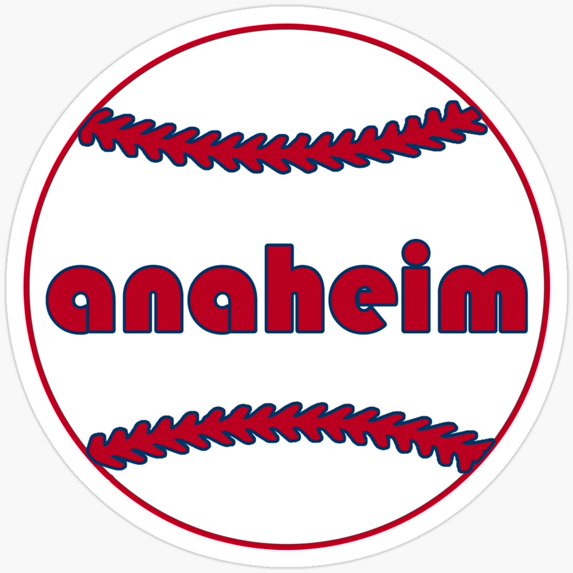 Anaheim Retro Throwback Baseball Sticker Phone Decal Water Bottle ...