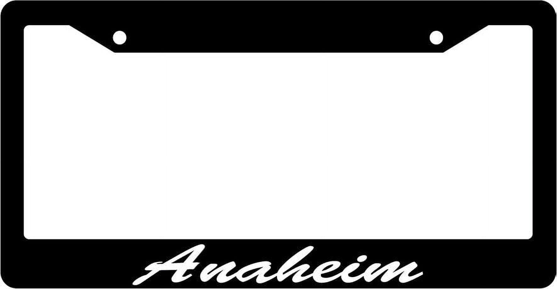 Anaheim Script Black Plastic License Plate Frame EBS - Walmart.com