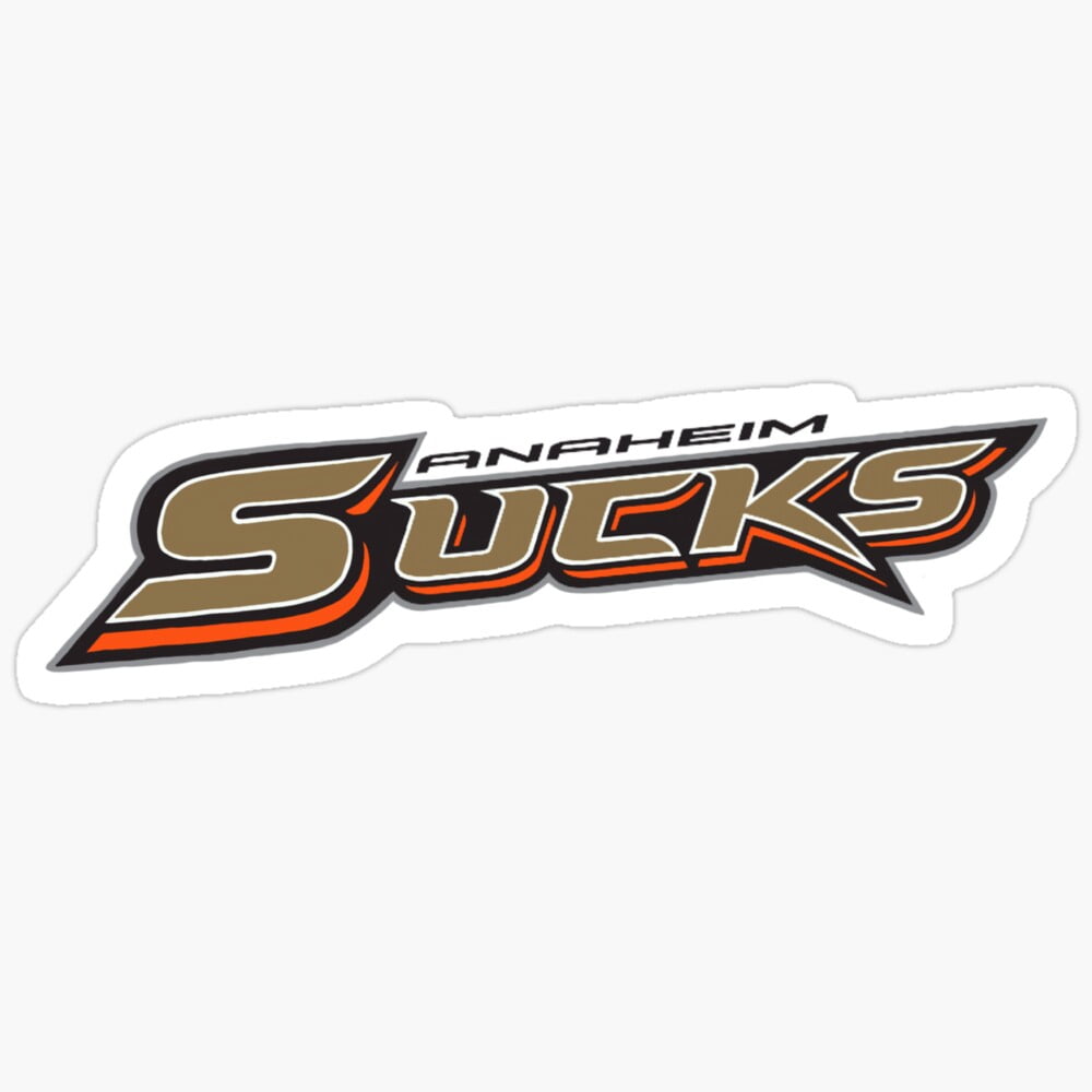 Anaheim Sucks Sticker Phone Decal Water Bottle Stickers Car Decals ...
