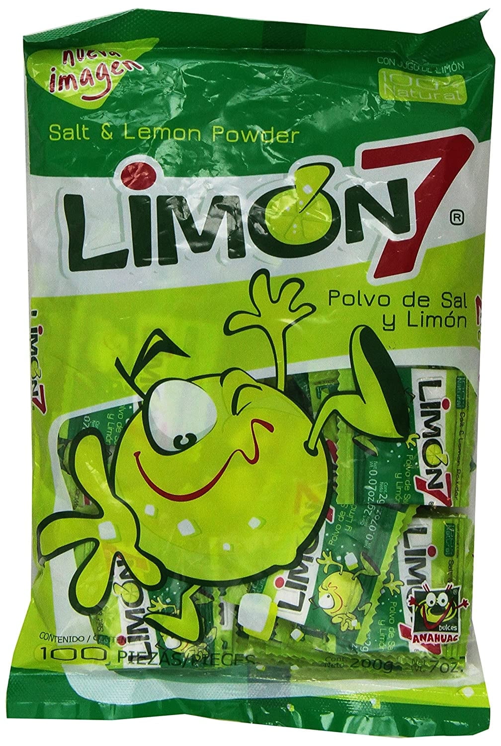 Anahuac Limon 7 Salt and Lemon Powder Candy Food - 100 Pieces Bag ...