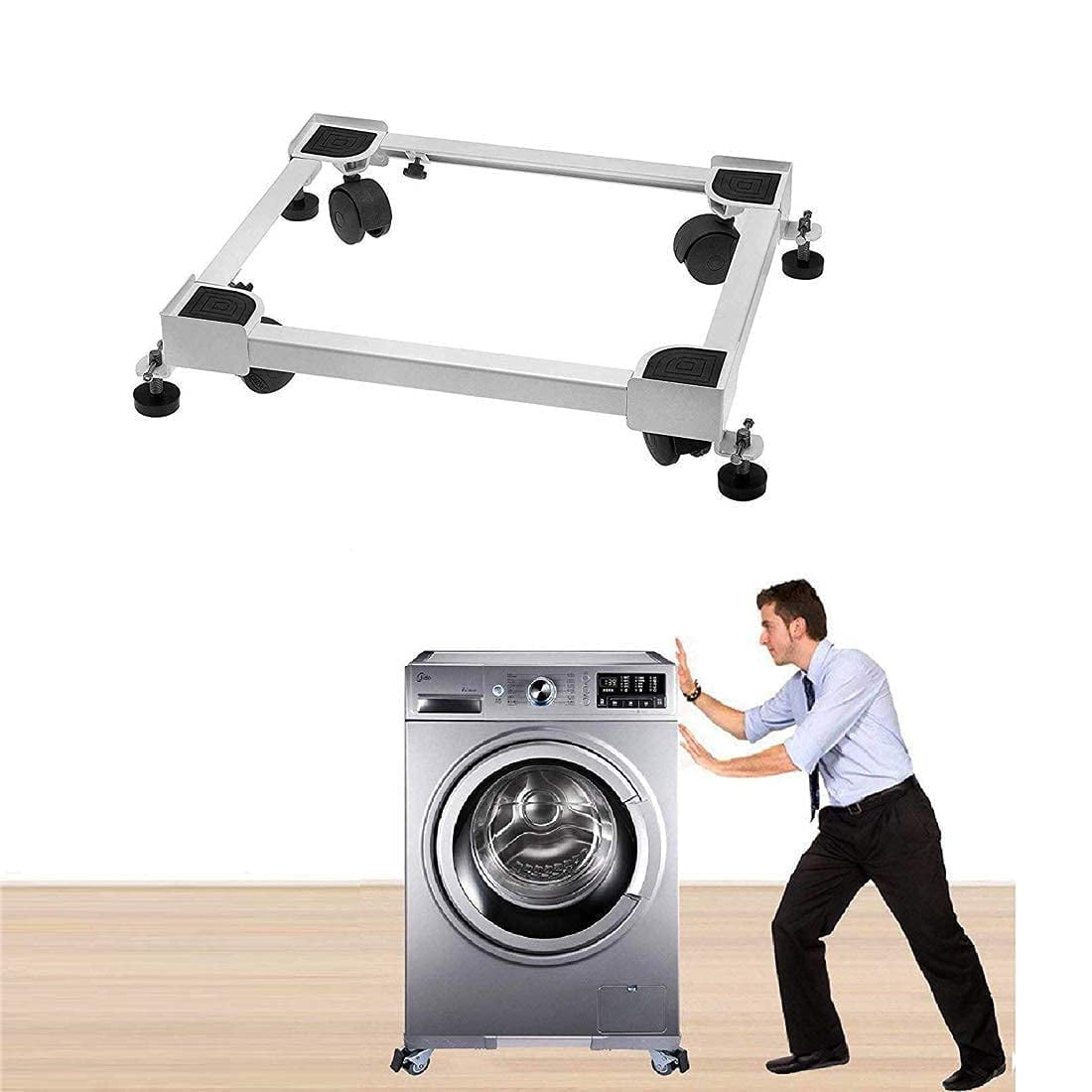 Anaiza Electric Adjustable Heavy Duty Washing Machine Stand Trolley ...