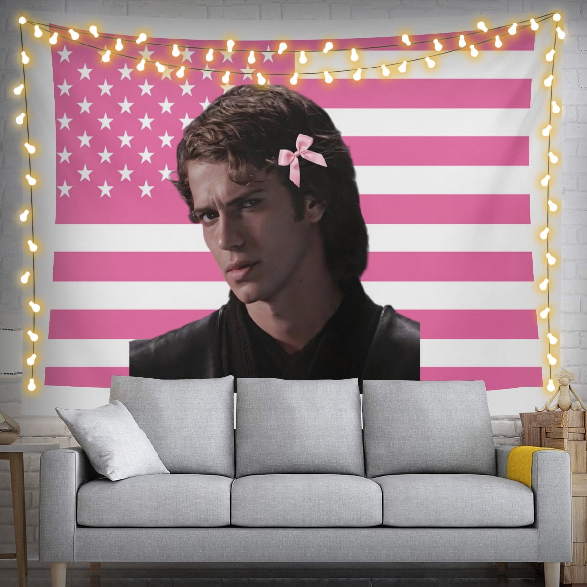 Anakin American Flag Wall Hanging - Patriotic Banner Decor with Stars ...