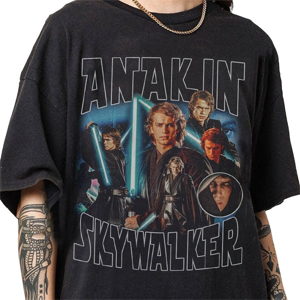 Anakin Skywalker 90s Vintage Bootleg Style Shirt, Classic Retro Graphic ...
