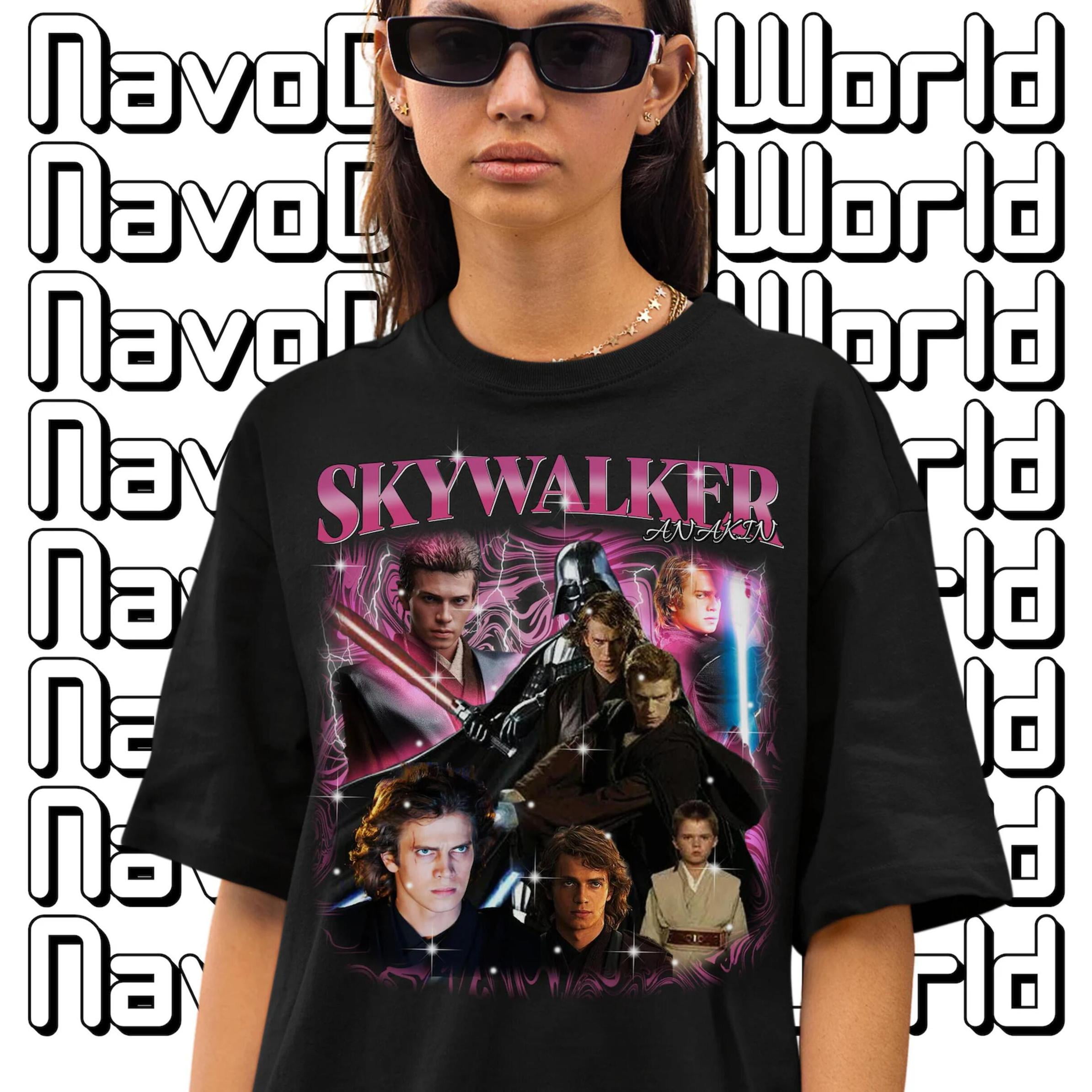 Anakin Skywalker Vintage 90's Tee, Red01 Bootleg Shirt, Anakin Skywalker Tee - Walmart.com