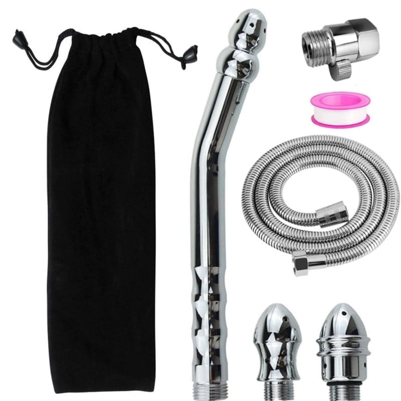 3 Head Shower Enema Flusher Attachment with 59" Shower Hose, Portable ...