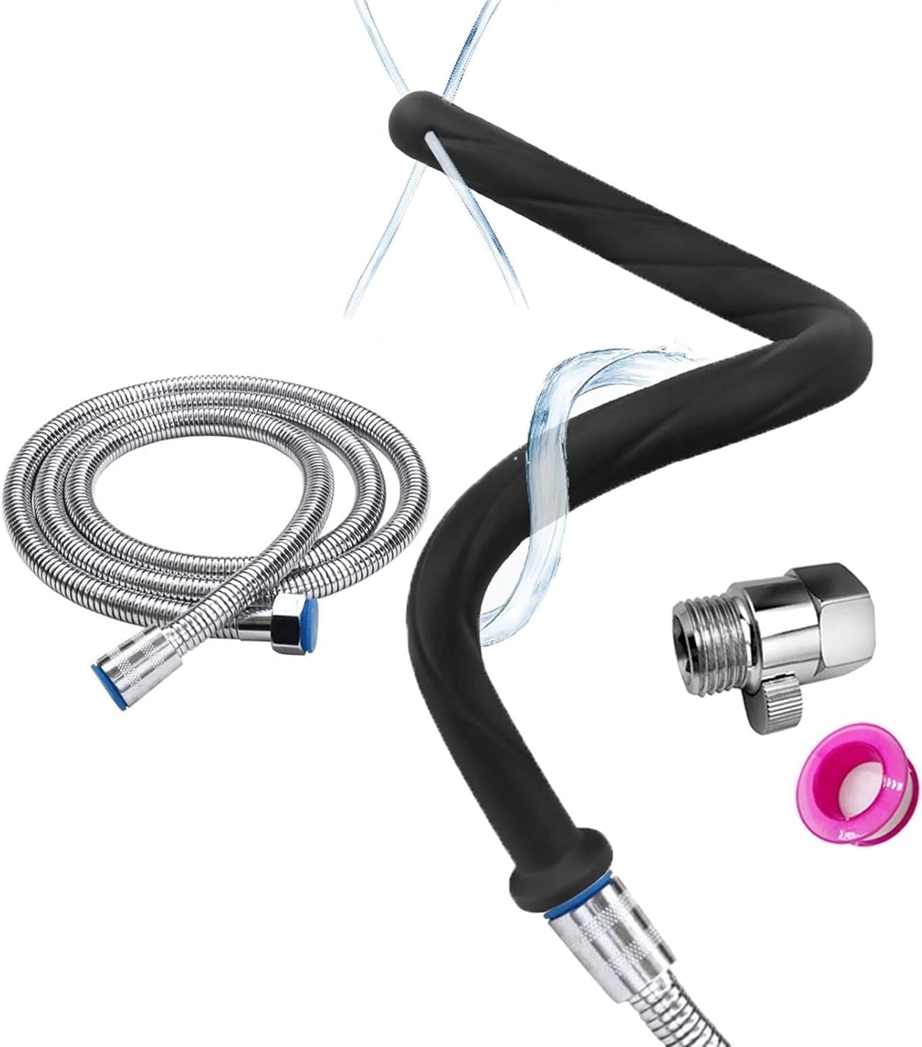 Suiple Shower Enema Nozzles for Men and Women, 4 Holes Silicone ...