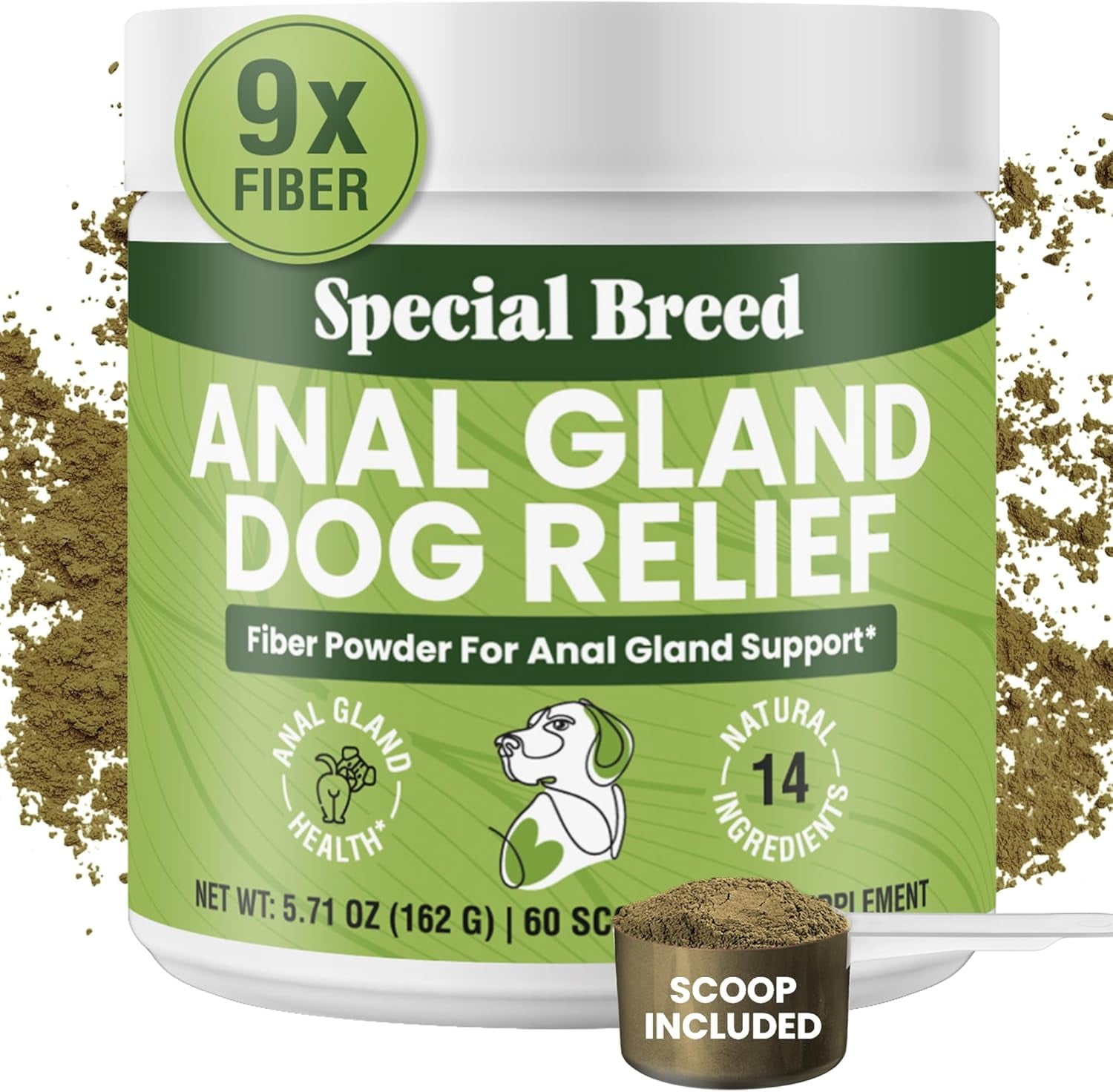 Anal Gland Dog Relief – No Scoot Fiber for Dogs – 9X Fiber Power ...