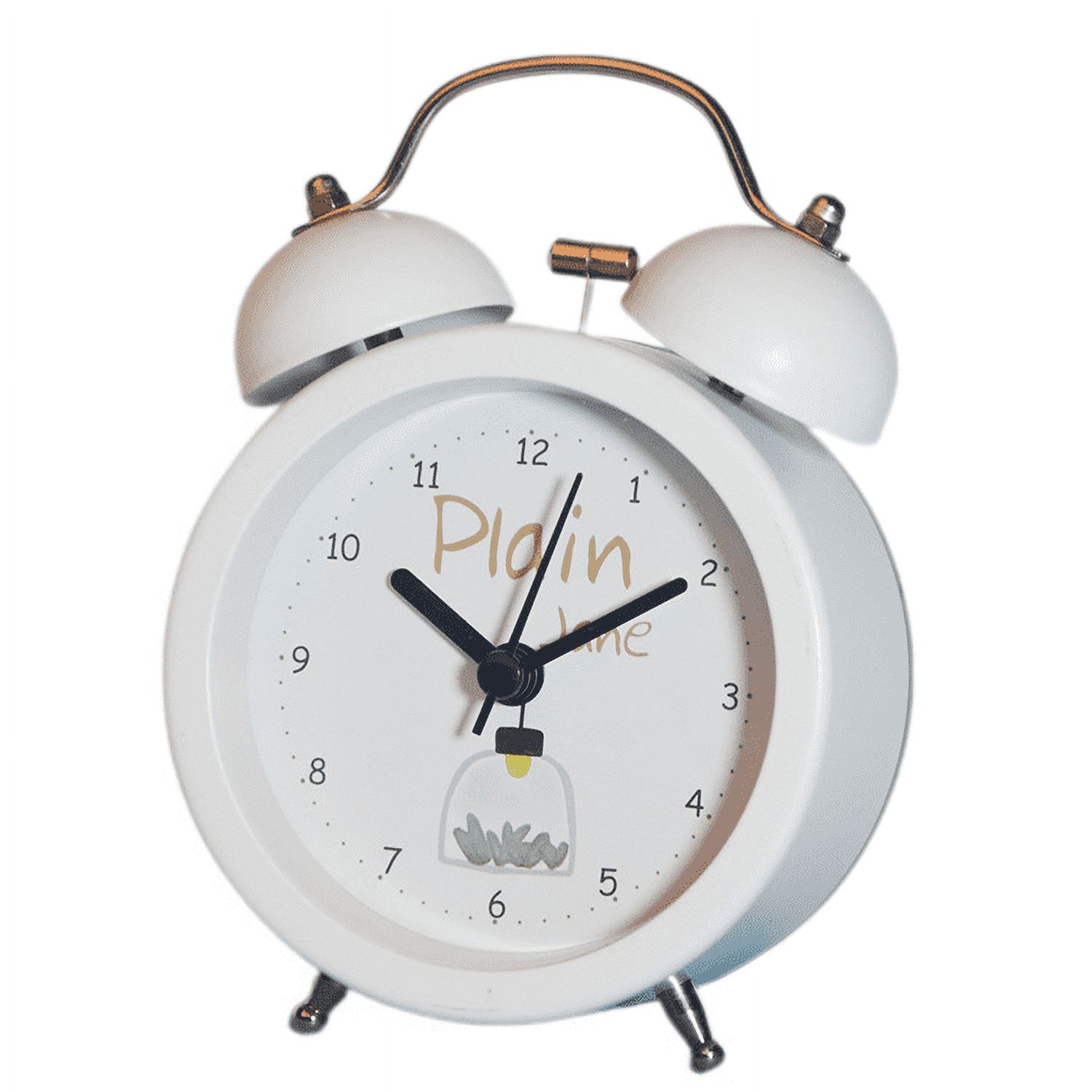 Analog Alarm Clock, 3 Inch Round Alarm Clock Non Ticking, Super Silent ...