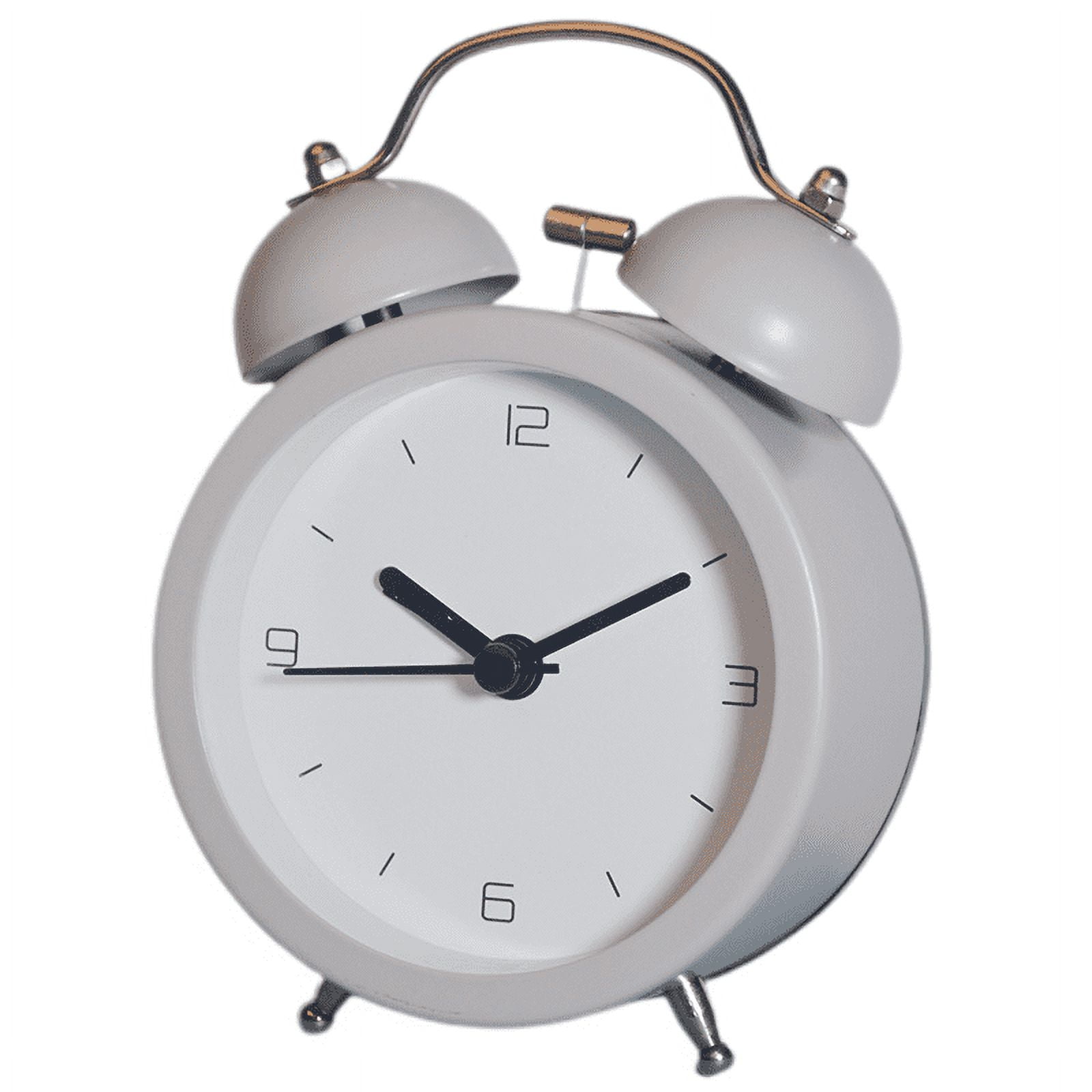 Analog Alarm Clock, 3 Inch Round Alarm Clock Non Ticking, Super Silent ...