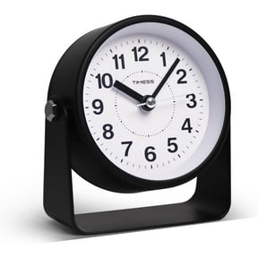Crosley, Vintage Art Deco Analog Alarm Clock, No Ticking, Backlight ...