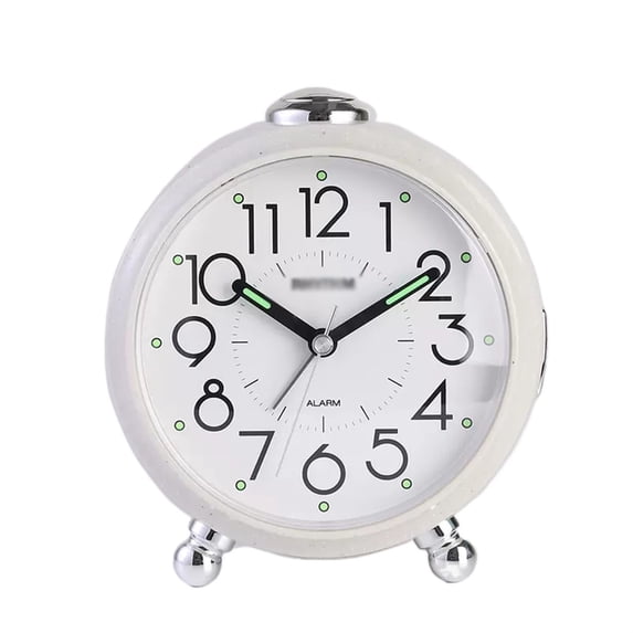 Analog Alarm Clock for Bedrooms Non Ticking with Night Light Snooze ...