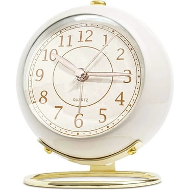 Westclox Silver Metal Analog Alarm Clock - Sleek and Elegant, with ...