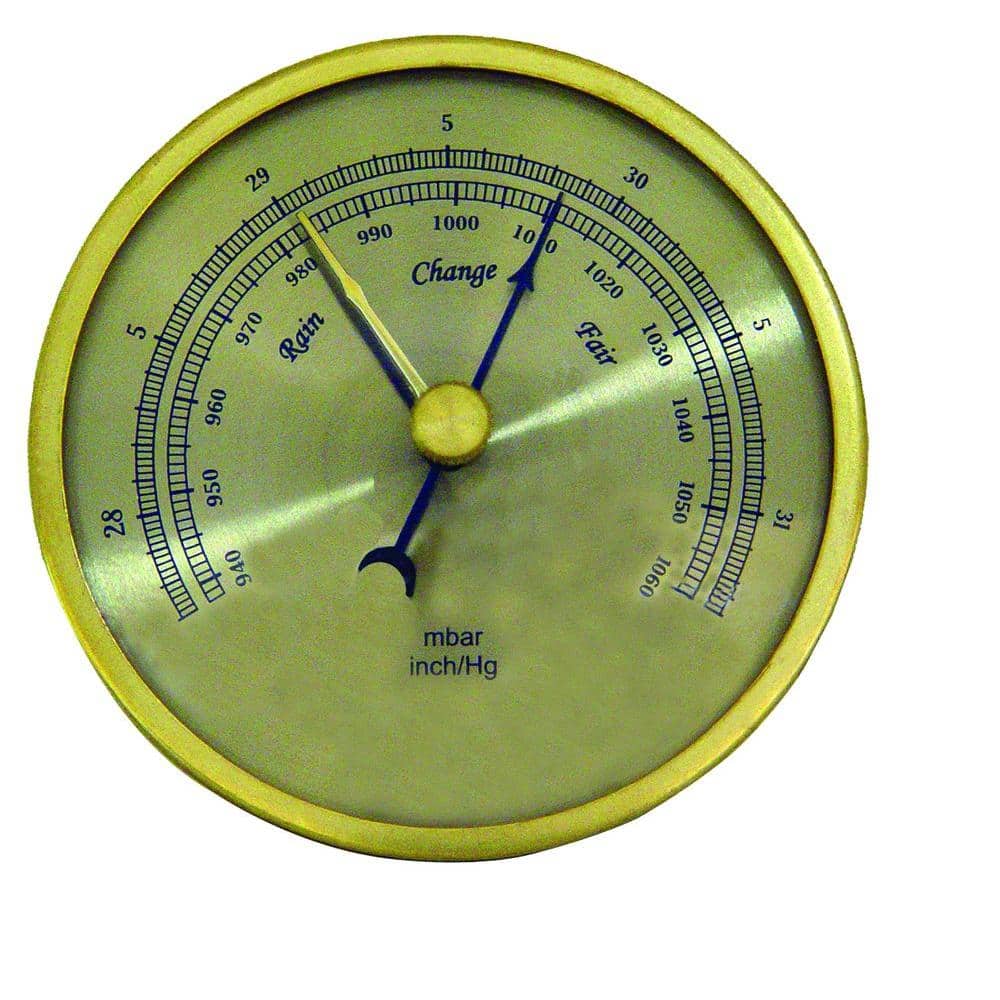 Analog Barometer with Brass Housing and 3 in. Dial - Walmart.com