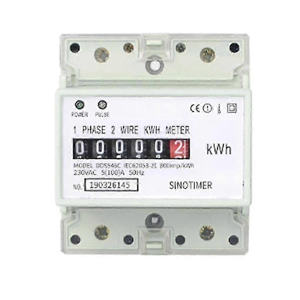 Analog Electricity Meter 220V 100A Single Phase KWh Consumption ...