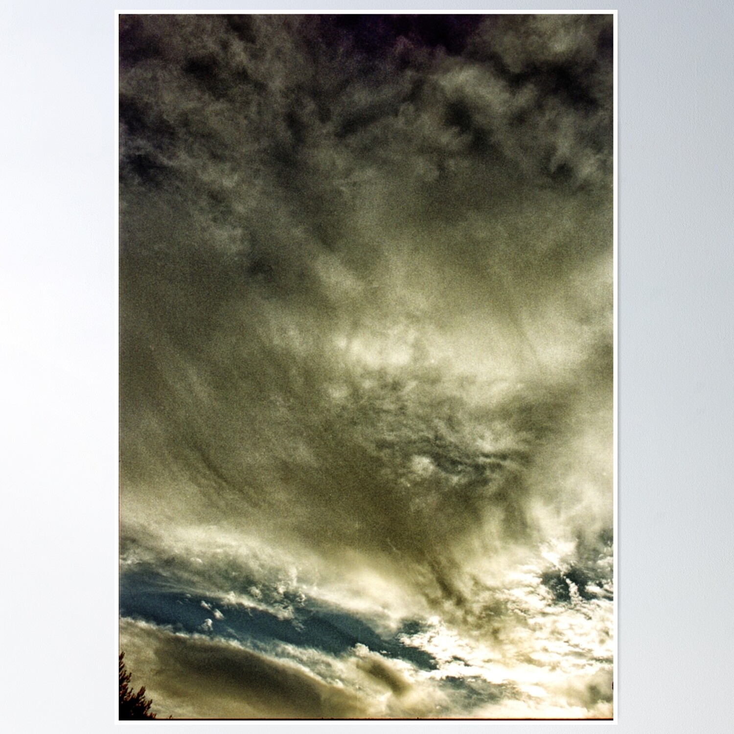 Analog Film, Cloudy Sky, Storm Clouds Poster Wall Art, Modern Wall ...