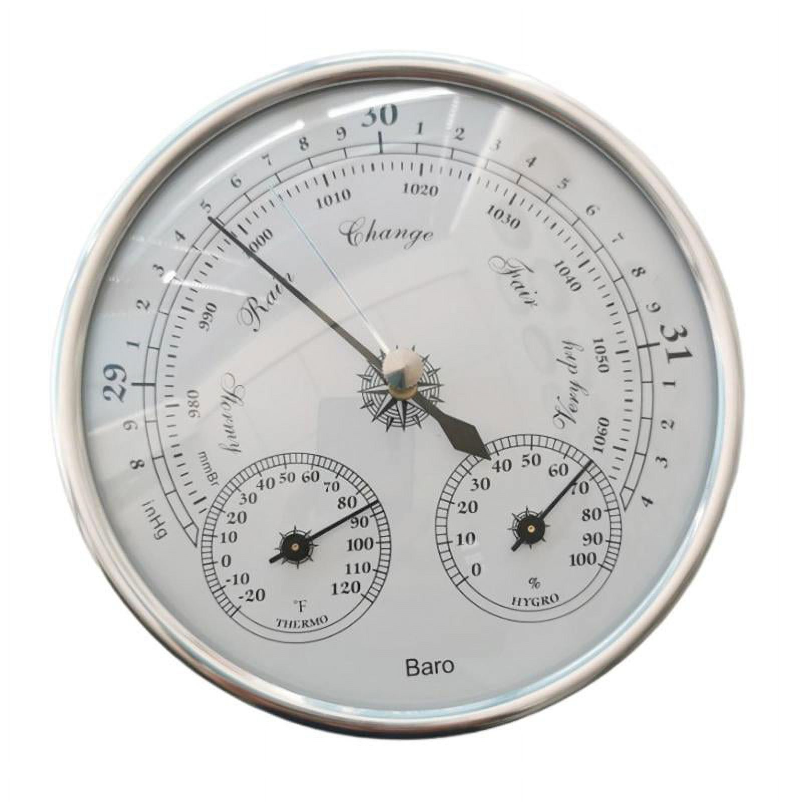 Analog Indoor Thermometer Hygrometer Humidity Temperature Air Pressure ...