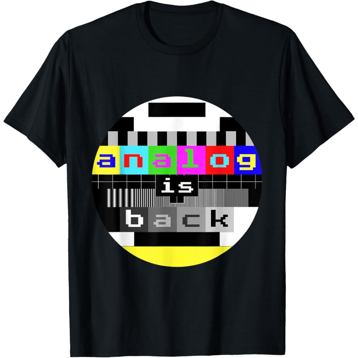 Analog Is Back - Throwback Vintage TV Test Pattern T-Shirt - Walmart.com