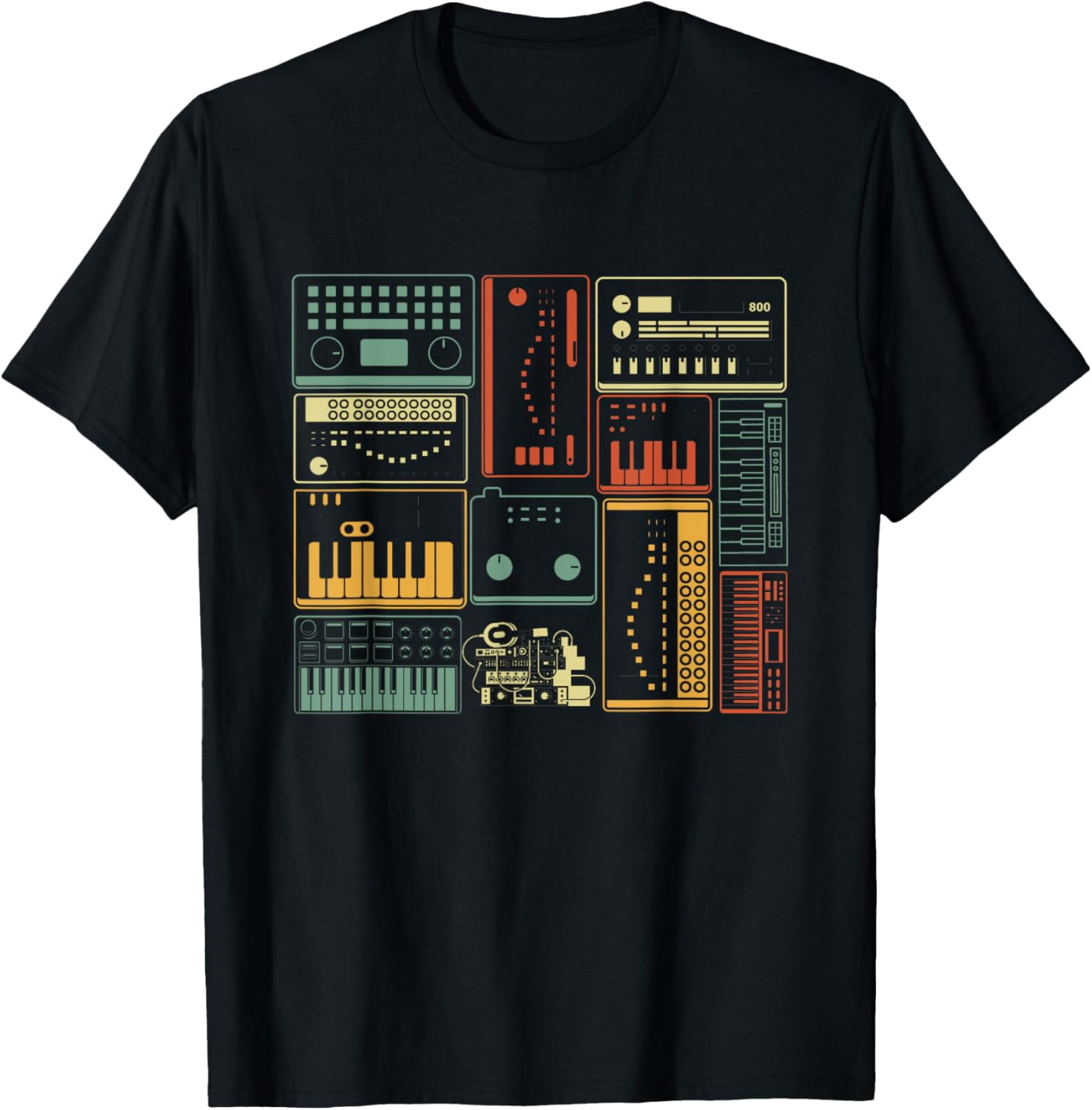 Analog Modular Synthesizer Music Producer Keyboard T-Shirt - Walmart.com