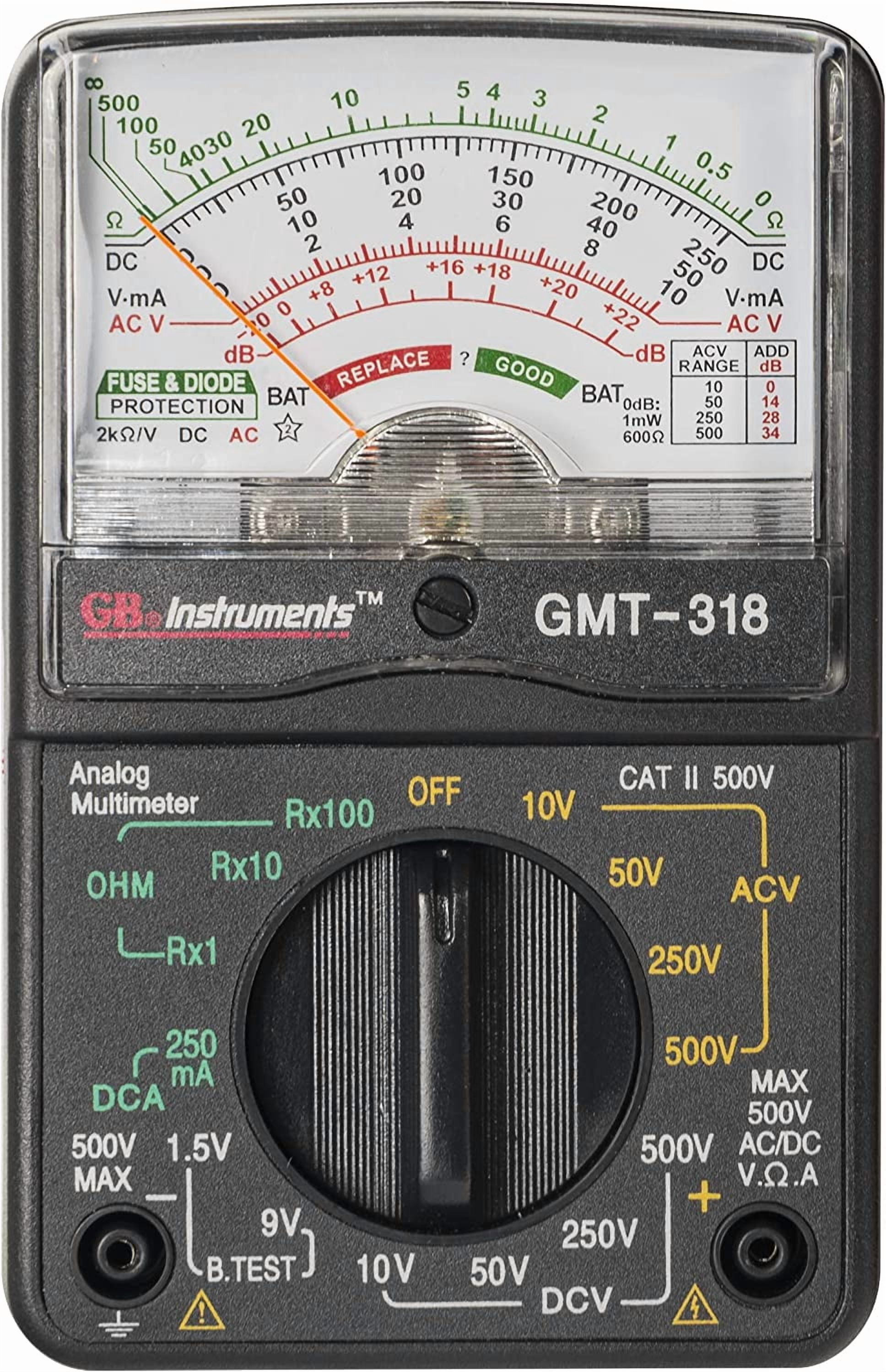 Analog Multimeter, Function, Range - Walmart.com