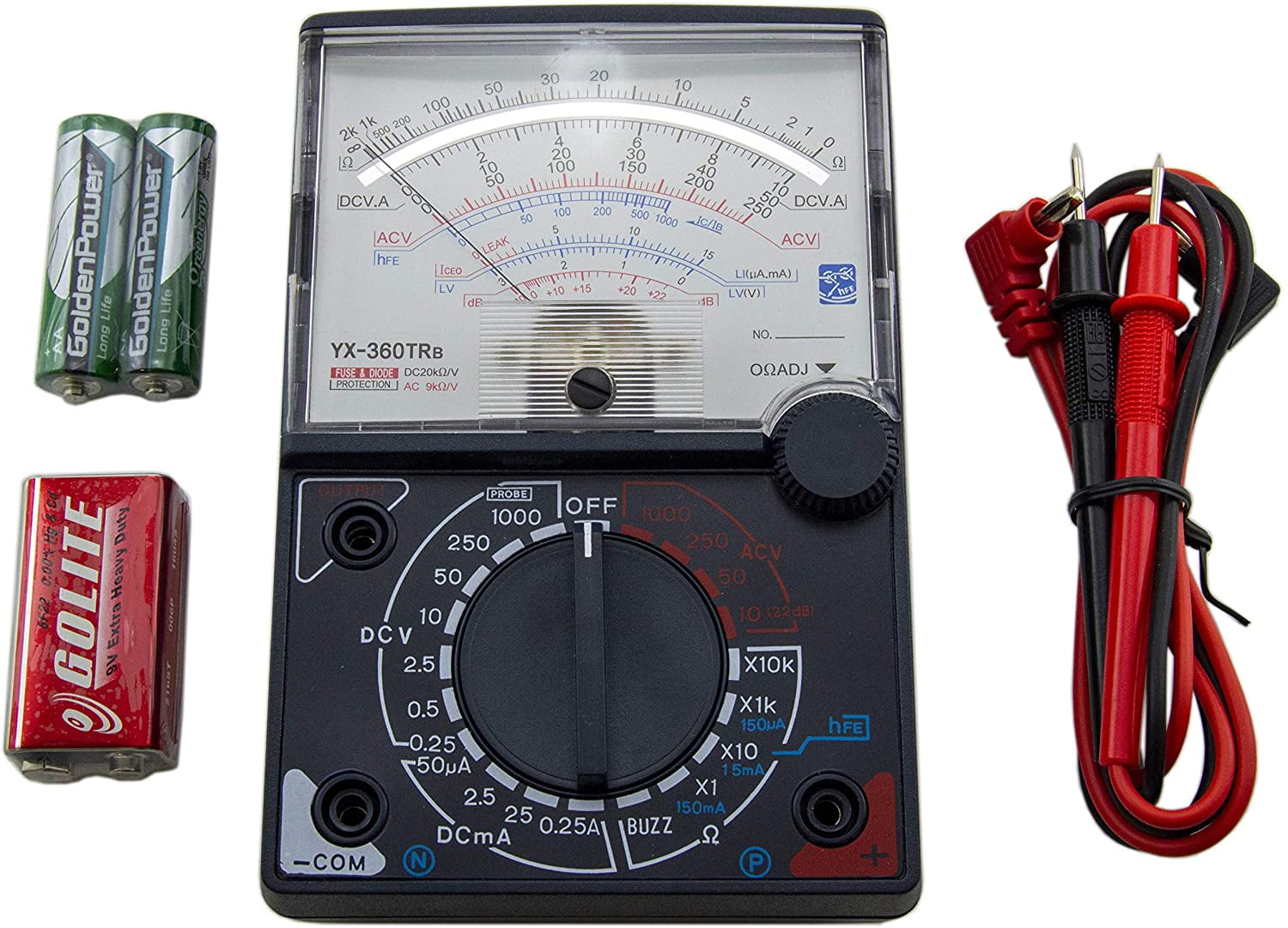 Analog Multimeter with Leads, Model YX360TRB - Walmart.com