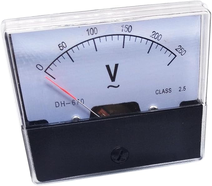 Analog Panel Volt Meter Voltmeter Gauge DH-670 0-250V AC - Walmart.com