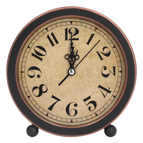 Analog Retro Mechanical Alarm Clock, Quiet Ticking, Clear Display with ...