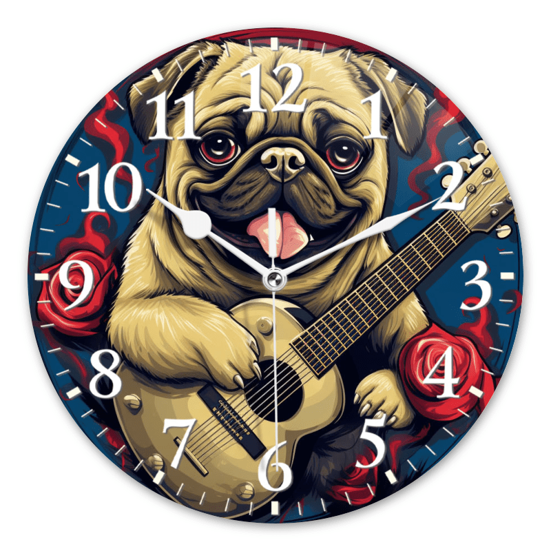 Analog Round Wall Clocks Non-Ticking Silent Battery Operated Clocks ...