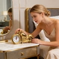 Analog SmallClock Bedroom DeskClock, Non Ticking Silent Operation ...