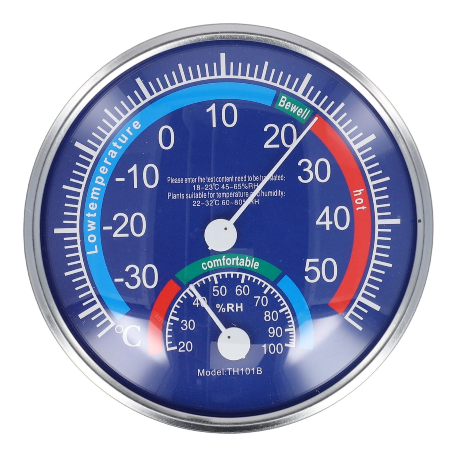 Analog Thermometer Hygrometer Indoor Outdoor Weather Station - Large ...