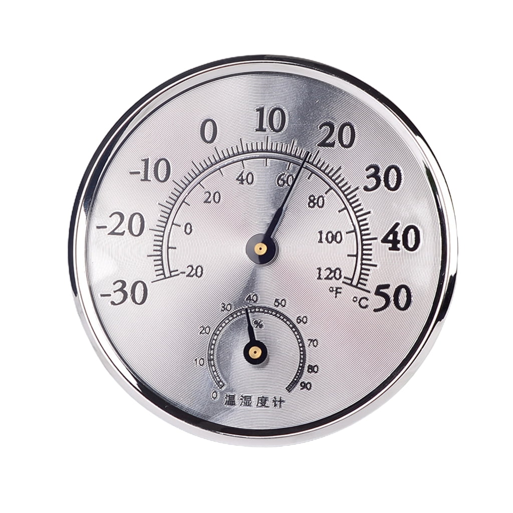 Analog-Thermometer Hygrometer Large Display Tabletop Wall Mount for ...
