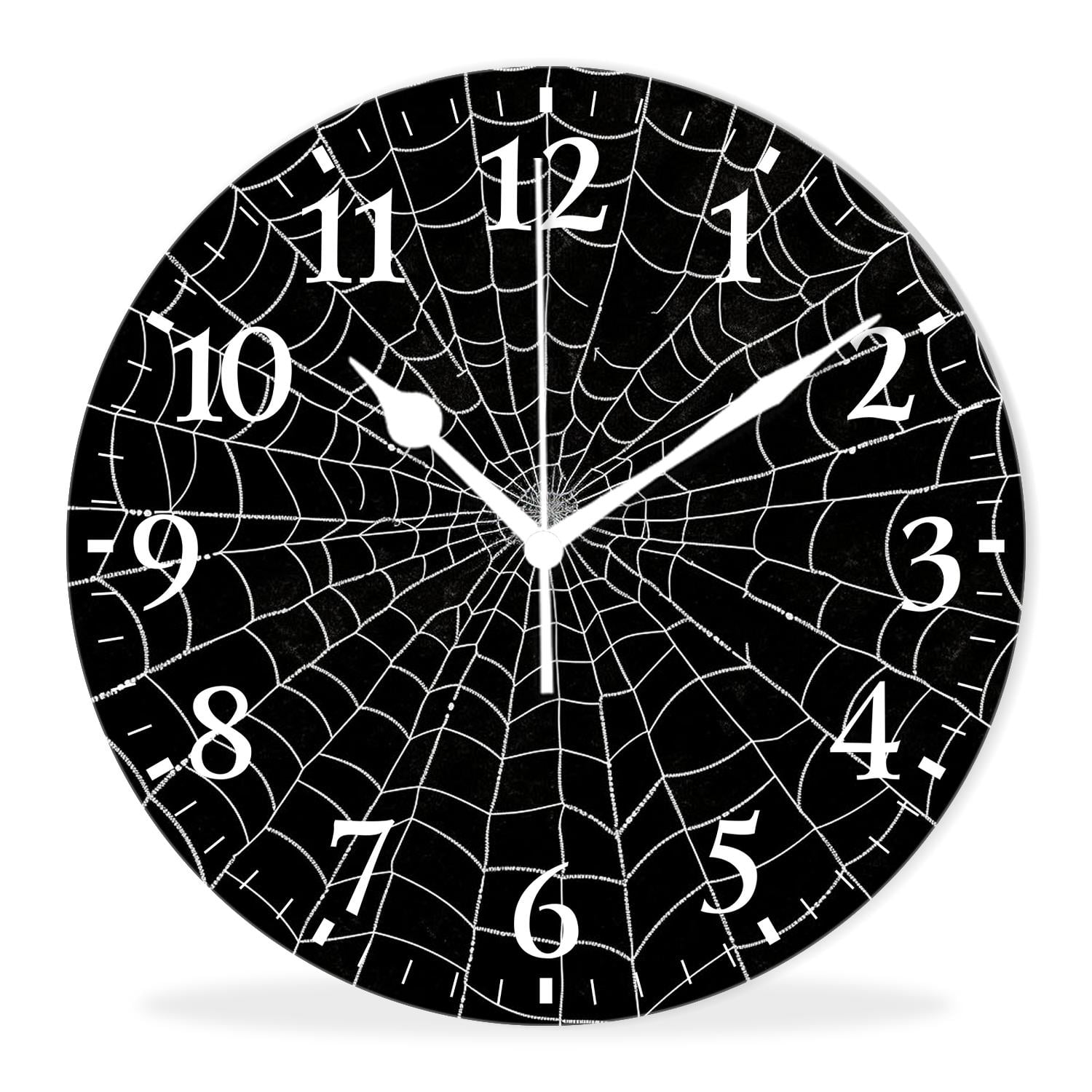 Analog Wall Clock Non-Ticking Sweep Movement Wall Clocks Battery ...