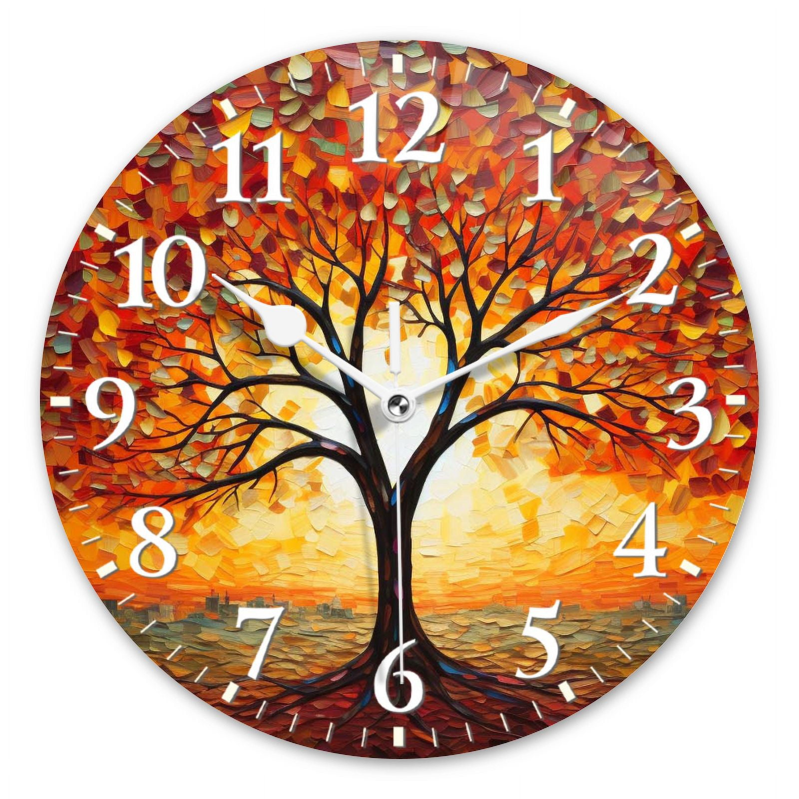Analog Wall Clock Silent Non-Ticking Clocks Battery Operated Decor ...