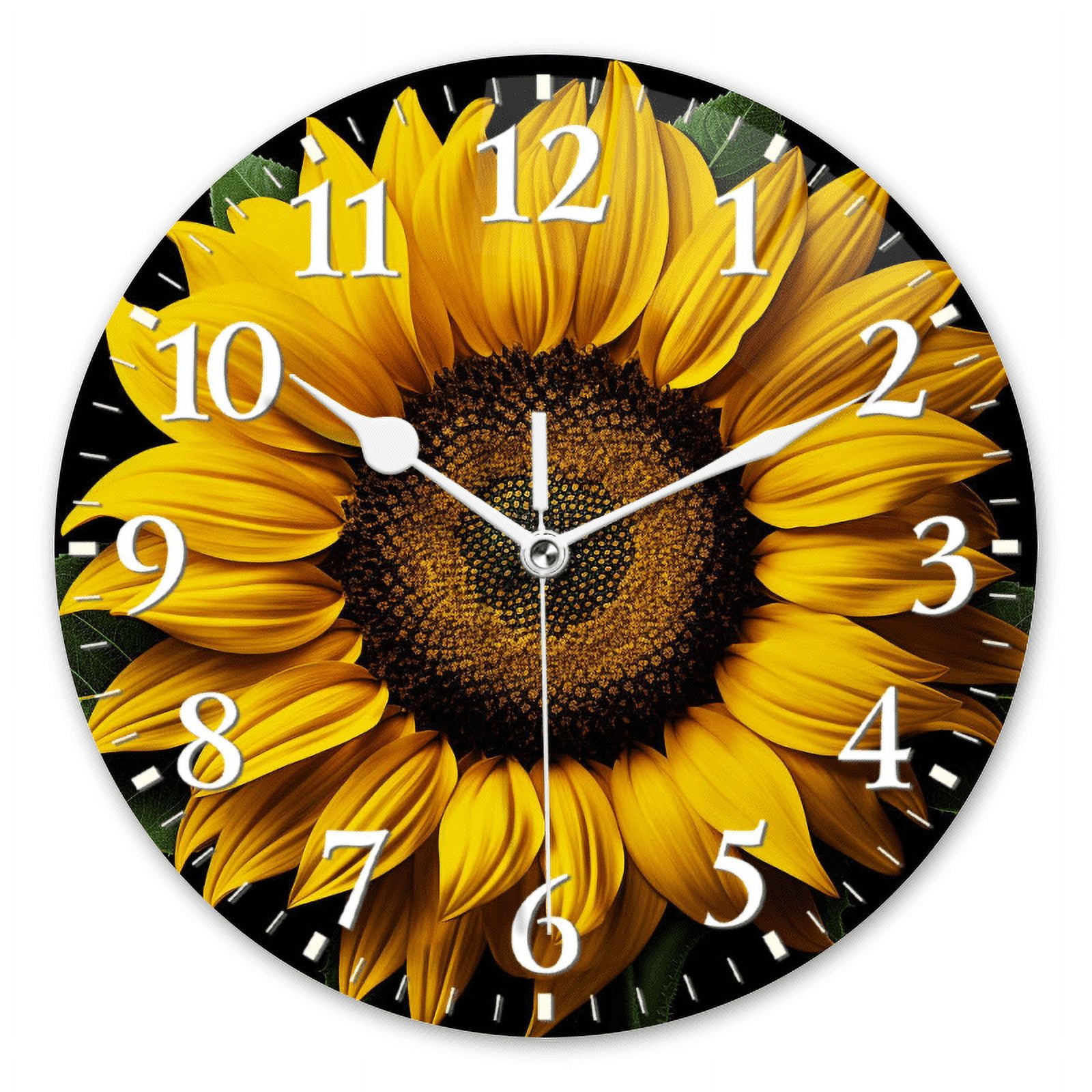 Analog Wall Clock Silent Non-Ticking Clocks Battery Operated Decor ...